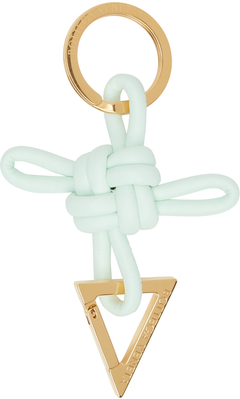 Bottega Veneta Triangle Key Ring - Glacier | Editorialist